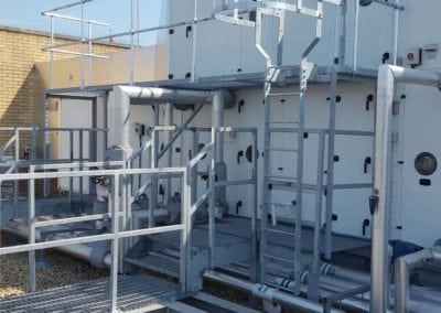 Metal Platforms and Cat Ladders for the roof of Santander, Redhill Surrey