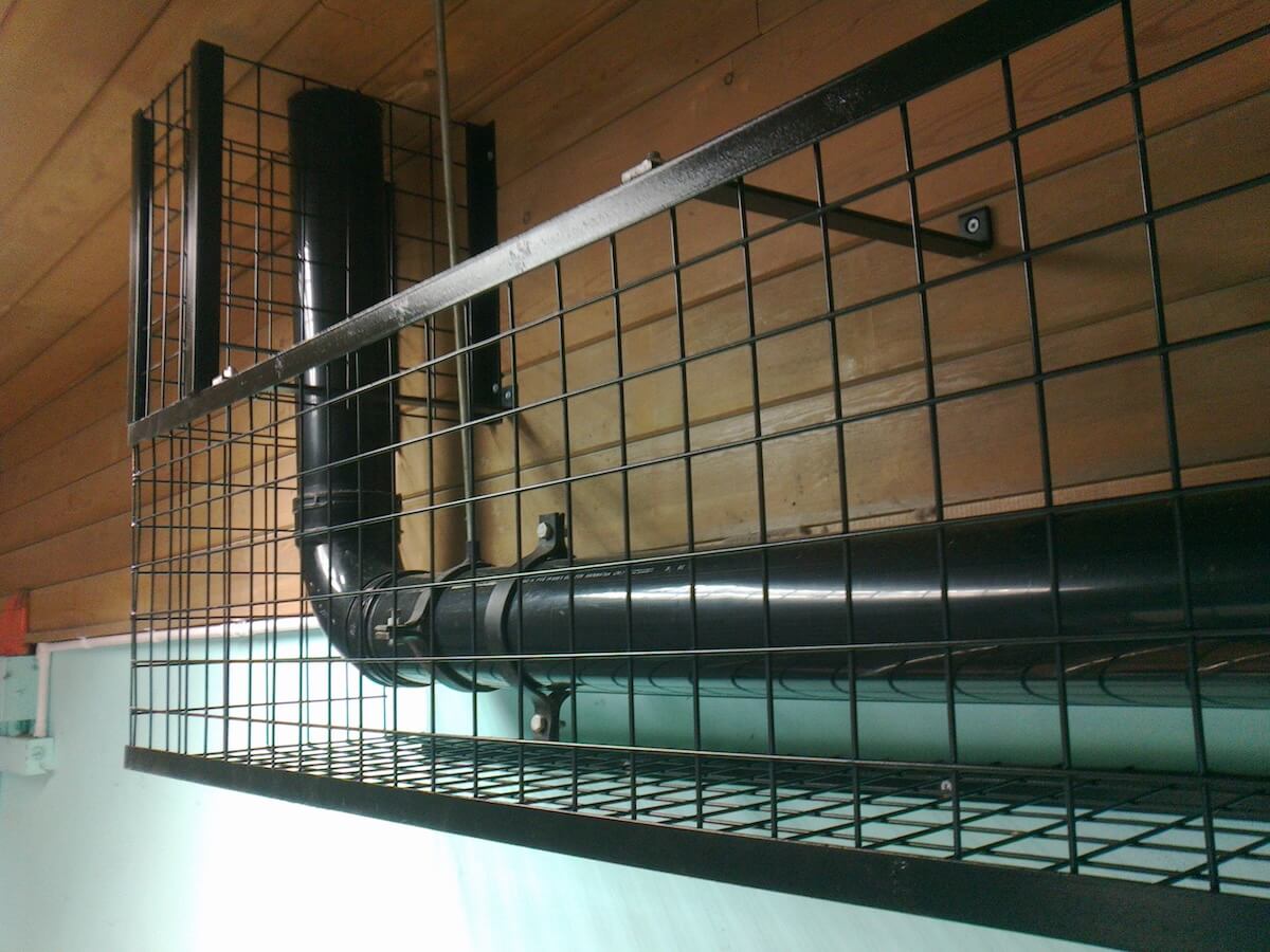 Protective Cage For Pipework, Davenant Foundation School, Loughton, Essex